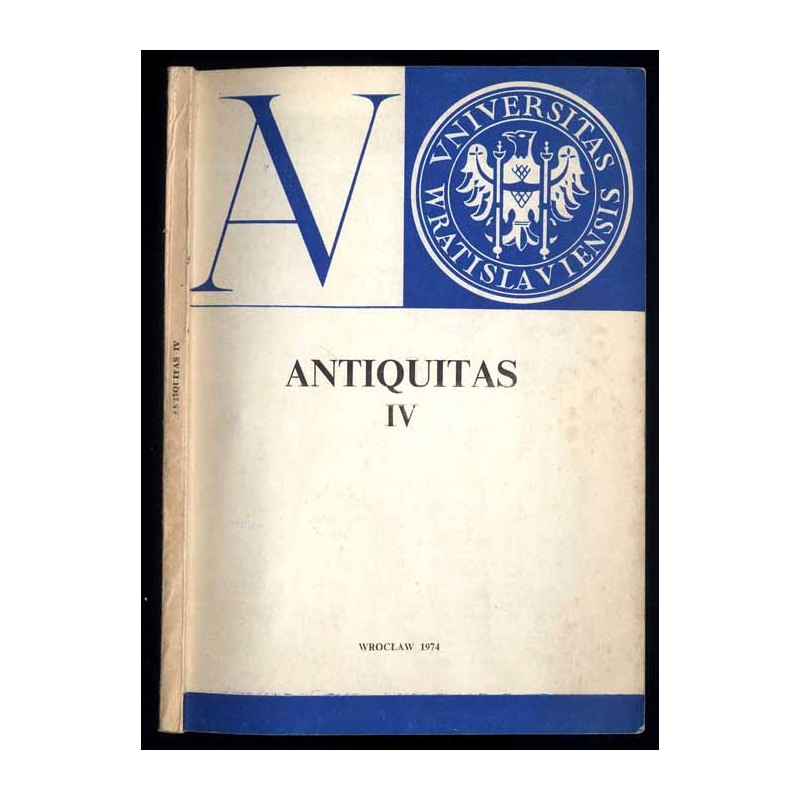 Antykwariat online: Acta Universitatis Wratislaviensis. Antiquitas. T ...